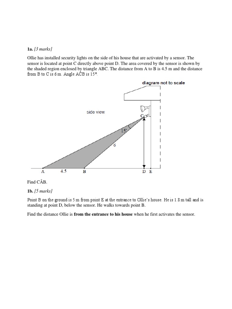 Ollie's Security Sensor Trigonometry | PDF | Triangle | Area