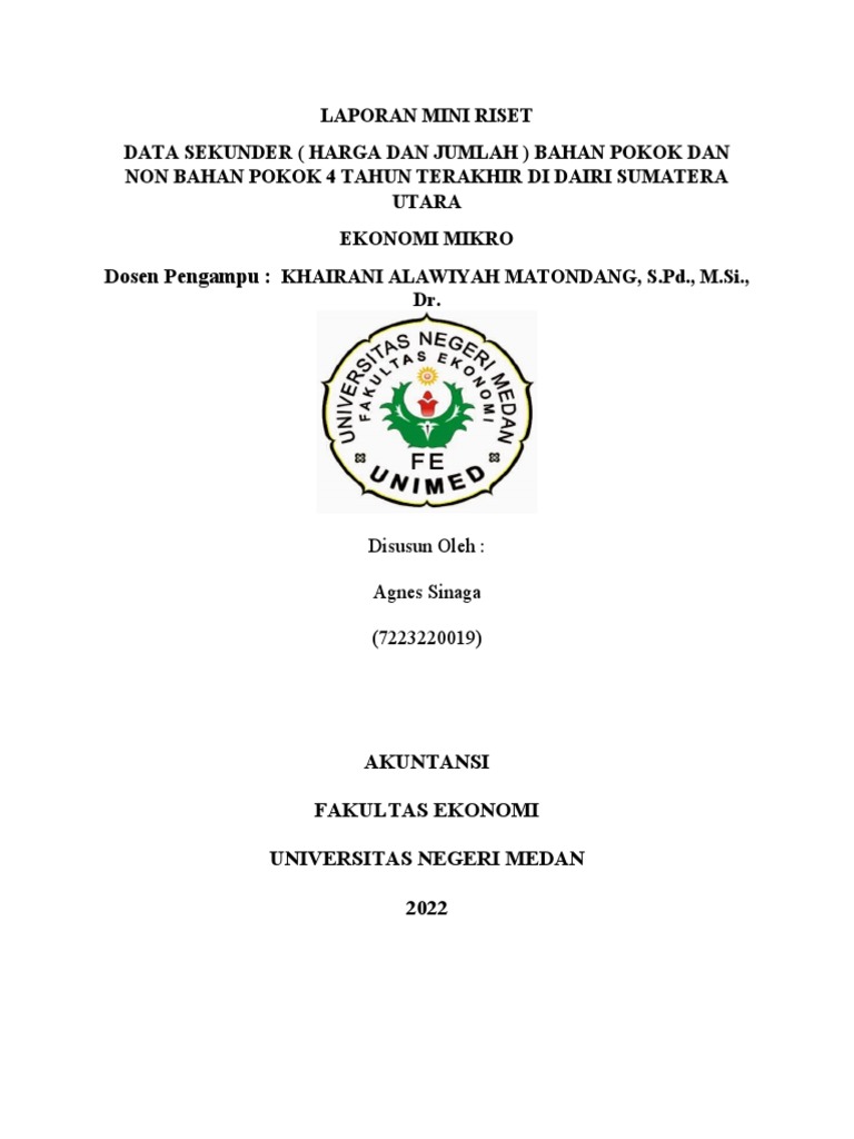 Laporan Mini Riset Ekonomi Mikro | PDF | Pengelolaan Keuangan & Uang ...