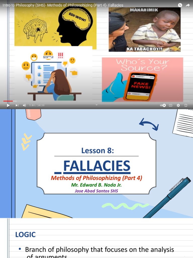 Lesson 8 Fallacies Hand Outs 1 | PDF