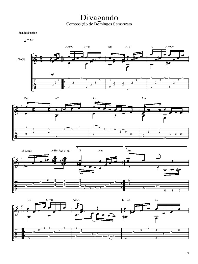 Divagando: A meandering composition | PDF