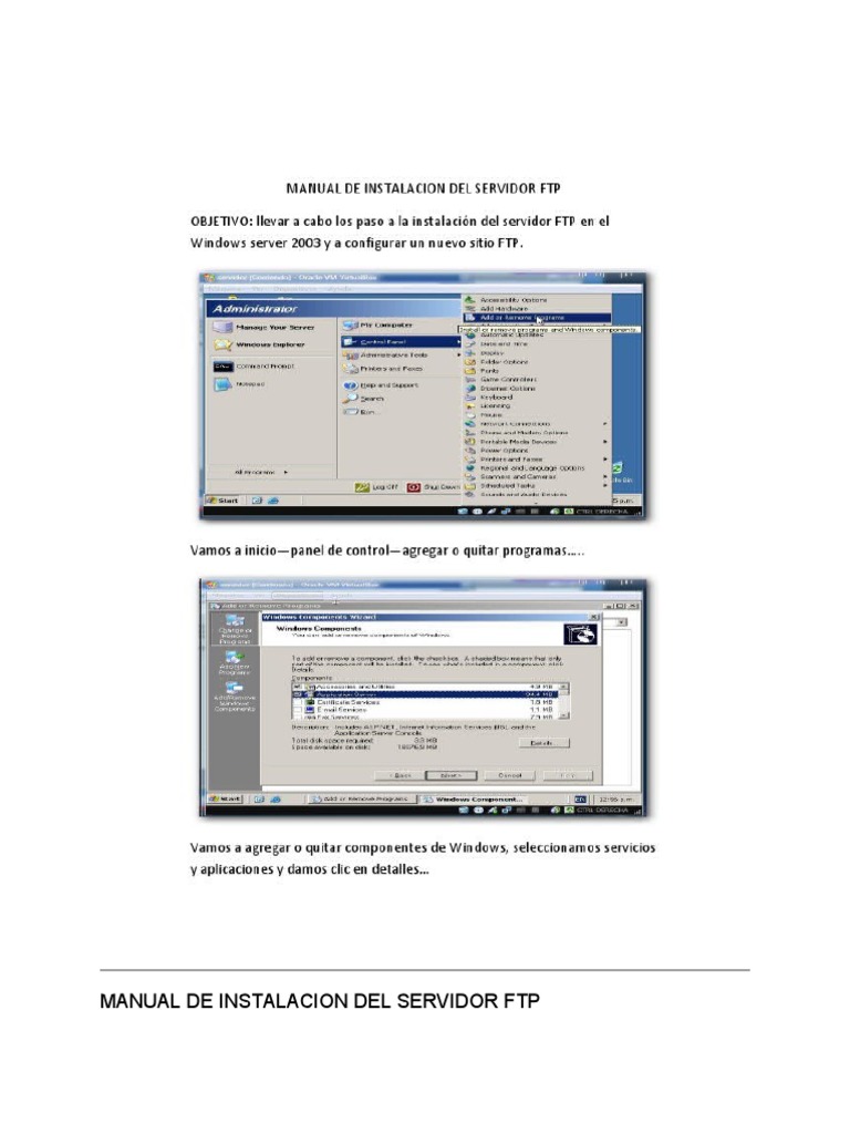 6 Manual de Instalacion y Configuracion Del Servidor FTP | PDF | Informática