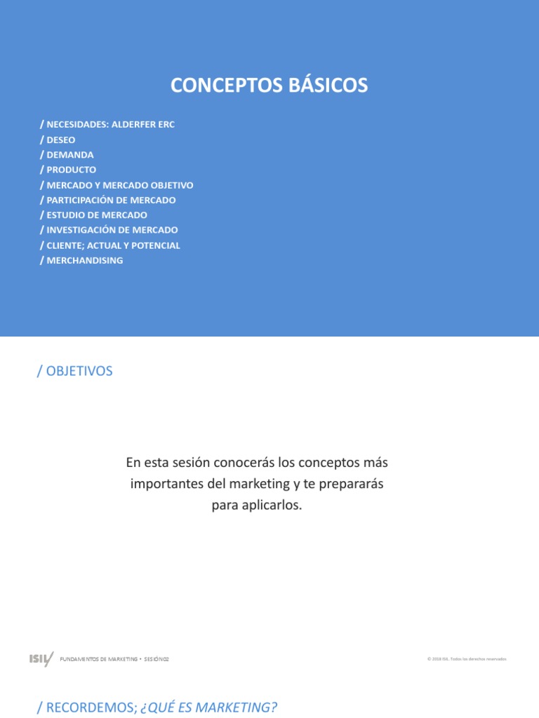 Sesion 02 Conceptos Basicos de MKT | PDF | Marketing | Mercado (economía)