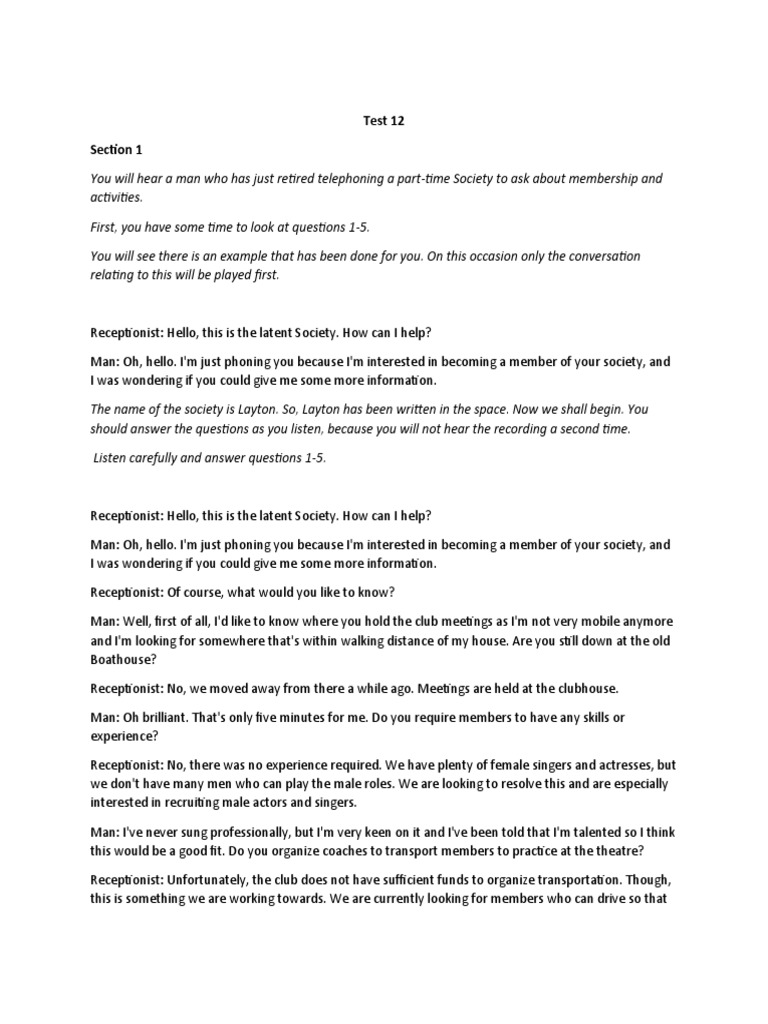 Test 27 Tapescript | PDF