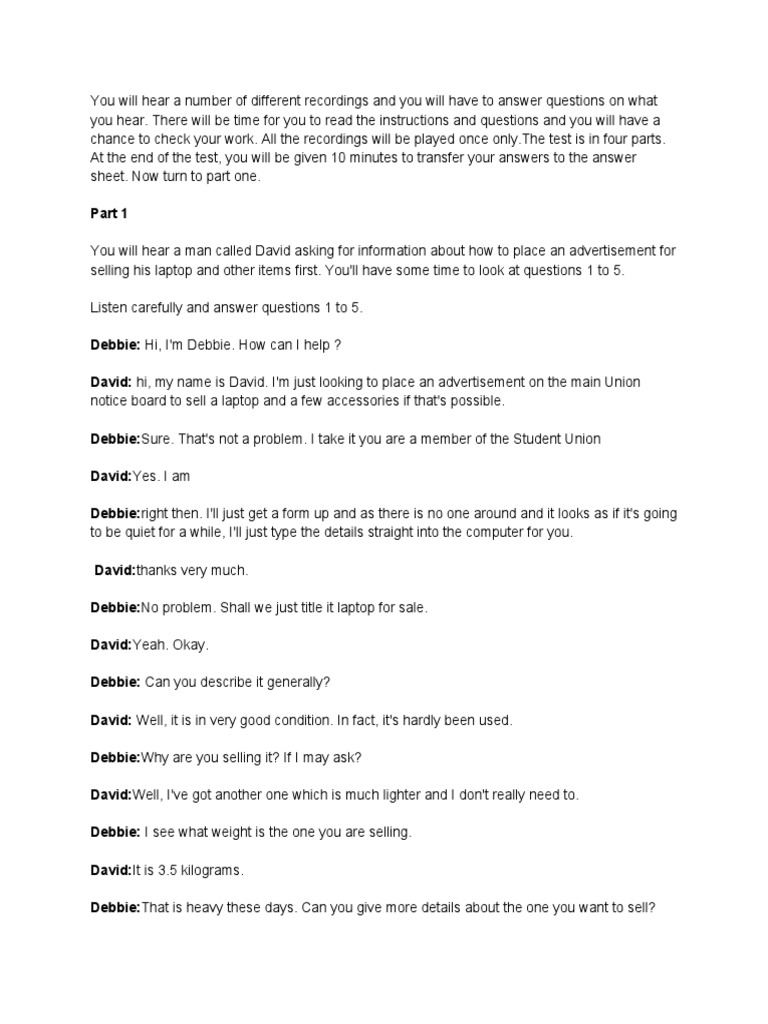 Test 25 Tapescript | PDF