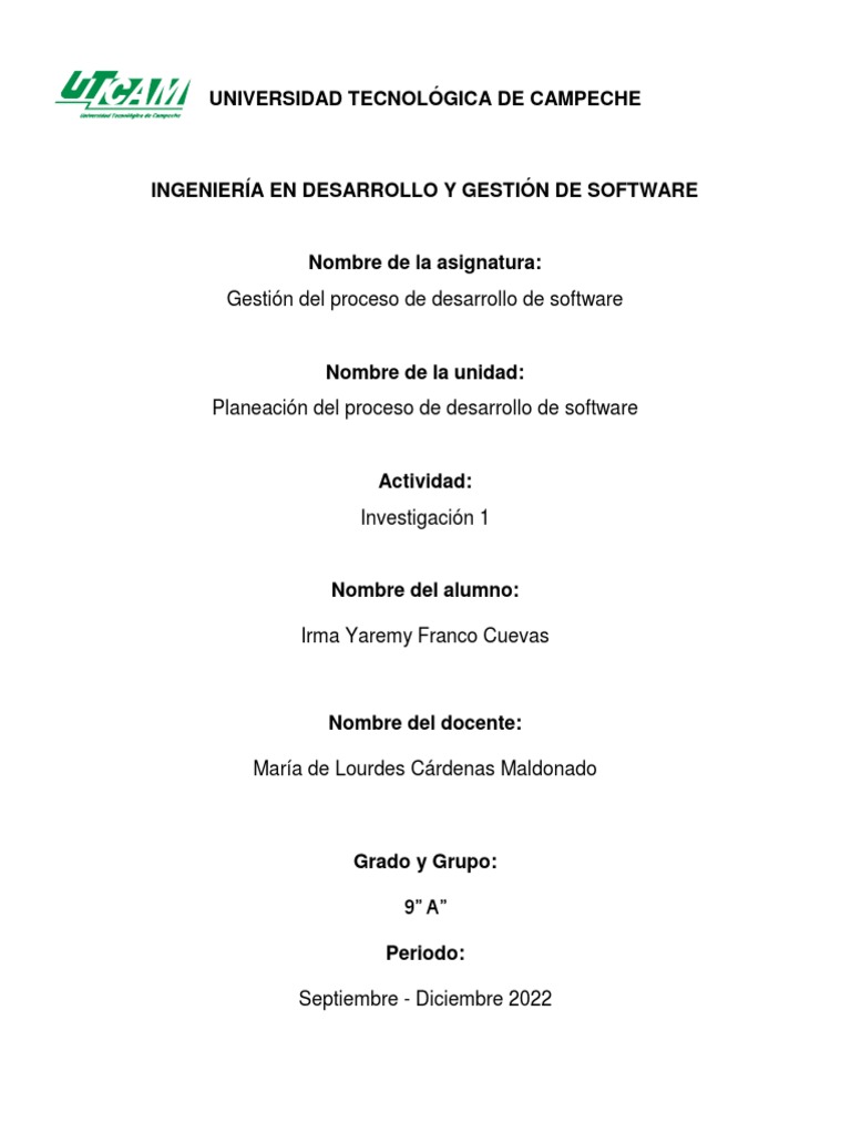 Análisis de las características, fases del ciclo de vida y elementos ...