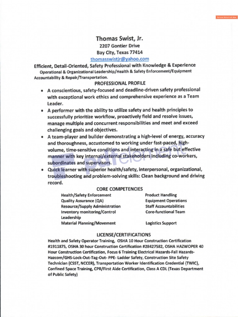 Thomas Resume | PDF