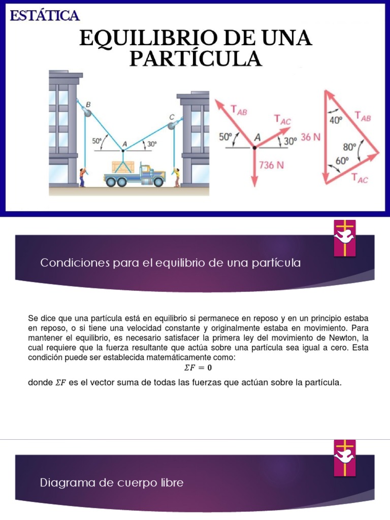 Equilibrio de Una Particula | PDF | Fuerza | Cantidades fisicas