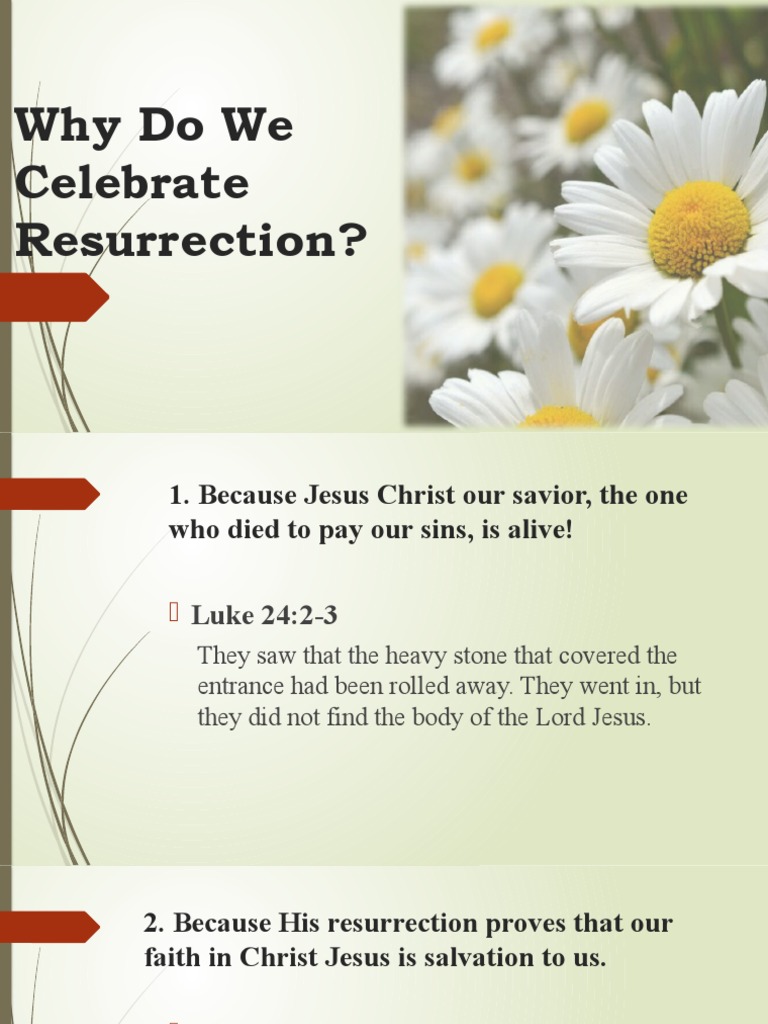 Why Do We Celebrate Resurrection | PDF