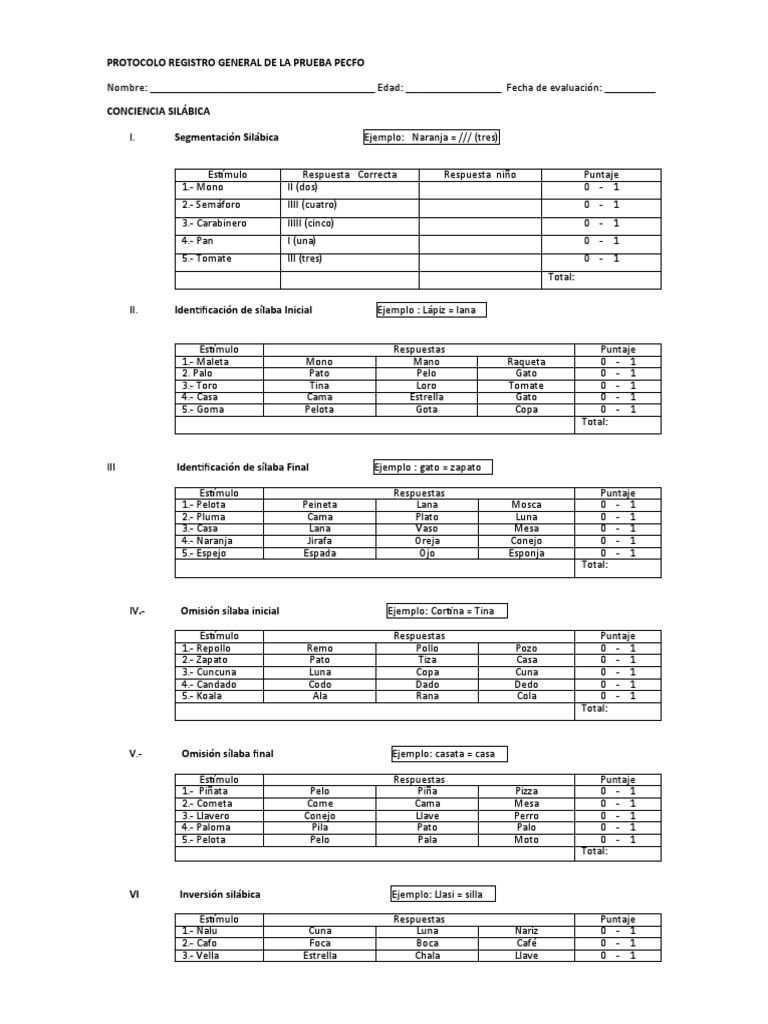 Protocolo PECFO | PDF