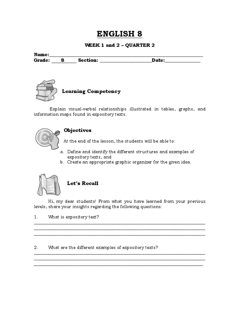 ENGLISH 8 Quarter 2 Week 1 and 2 | PDF | Information | Concept