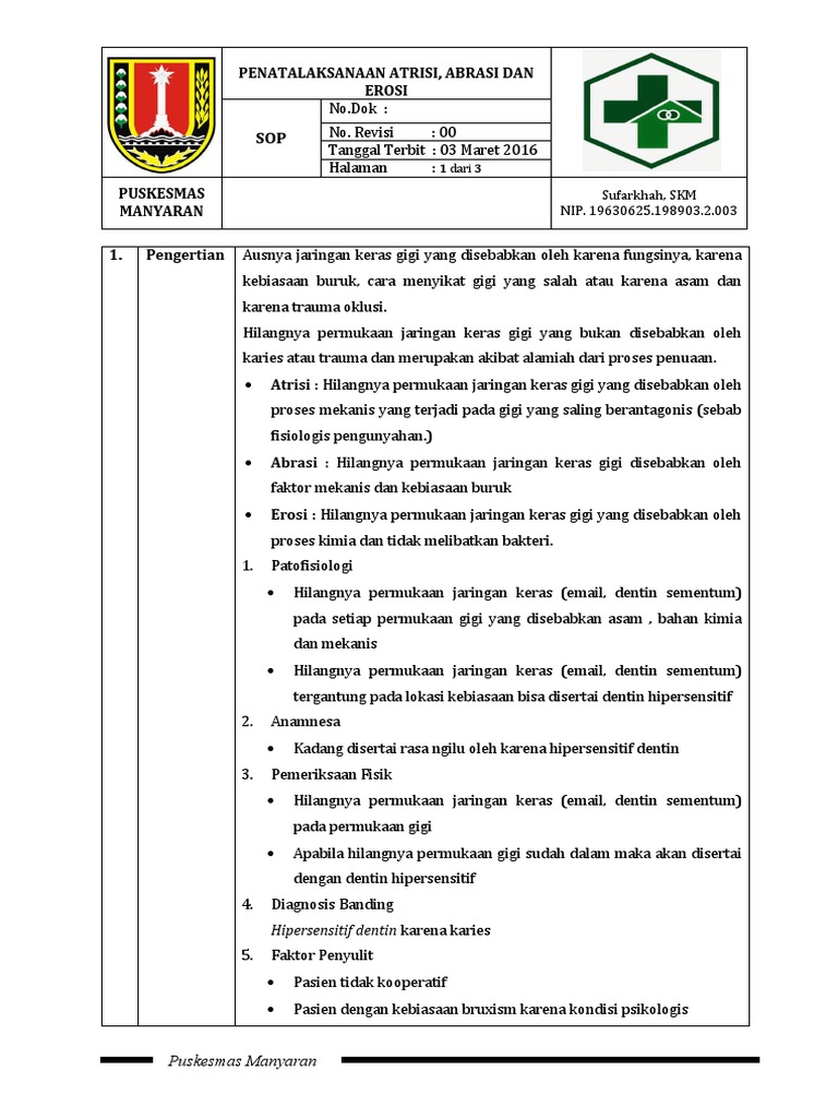 22-Penatalaksanaan Atrisi, Abrasi Dan Erosi | PDF