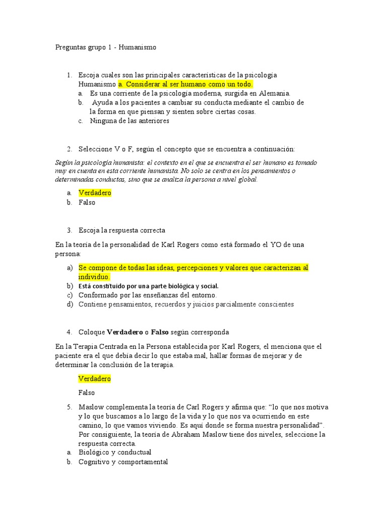 Preguntas Teorías LPC6-002 | PDF | Psicoterapia | Behaviorismo