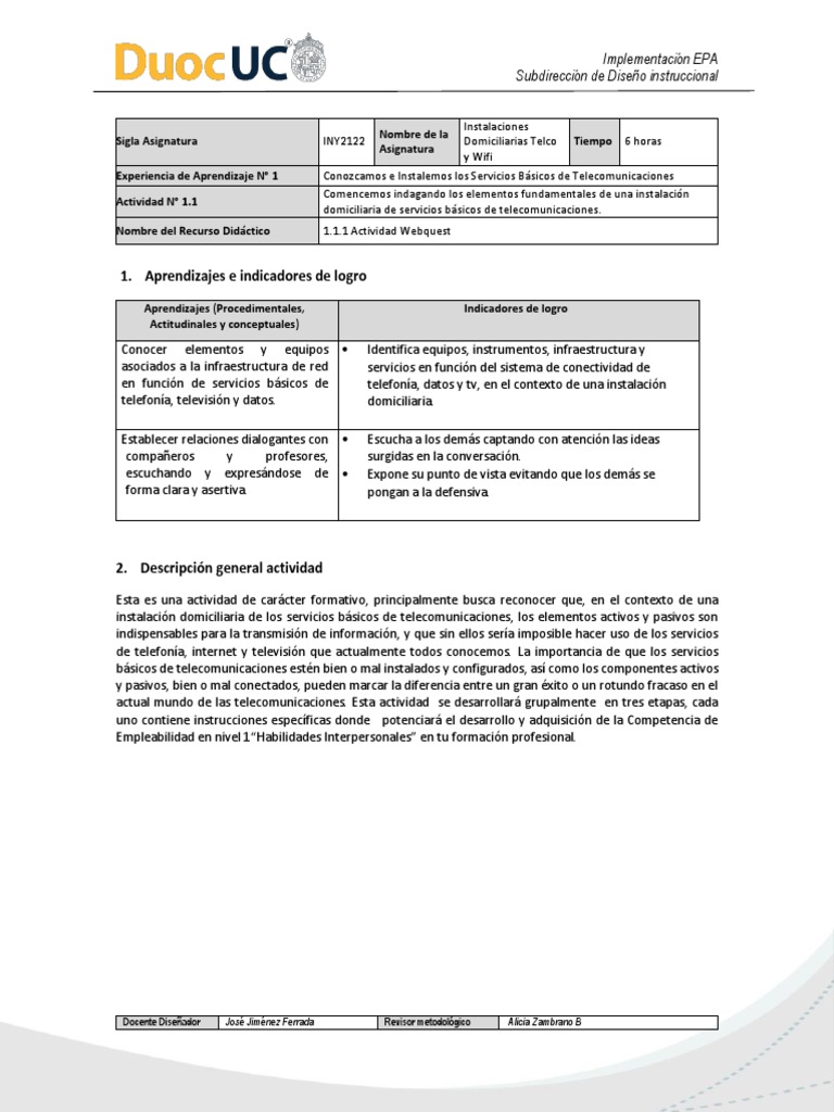 1 1 1 Actividad Webquest | PDF | Telecomunicaciones | Cuestionario
