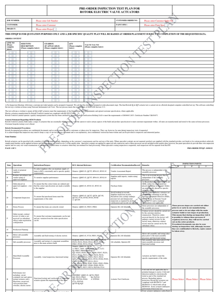 Electric Valve Actuator ITP | PDF