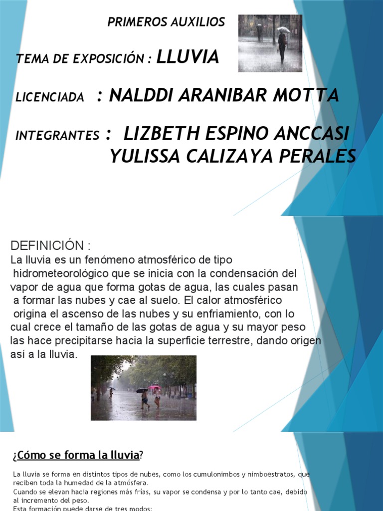 Tema Lluvia | PDF | Lluvia | Precipitación