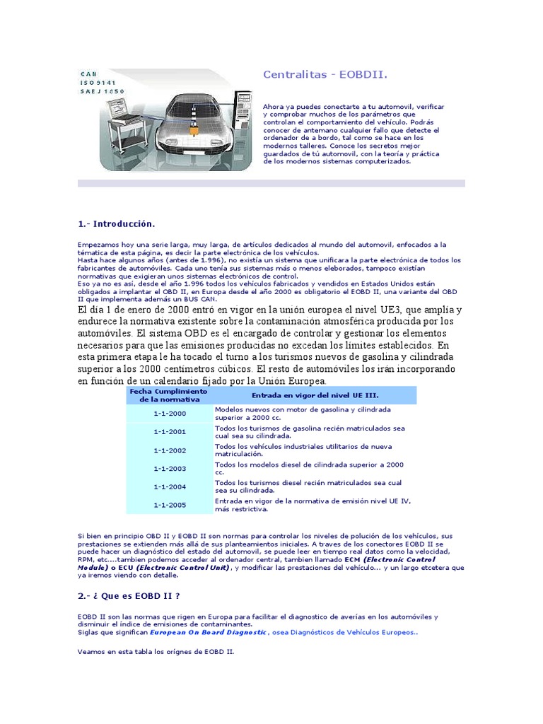 Centralitas EOBD II | PDF | Microcontrolador | Informática