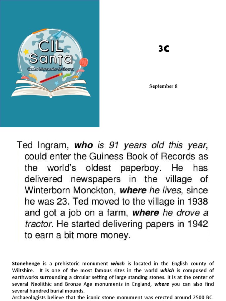 3C 30-08 Relative Clauses | PDF | Stonehenge