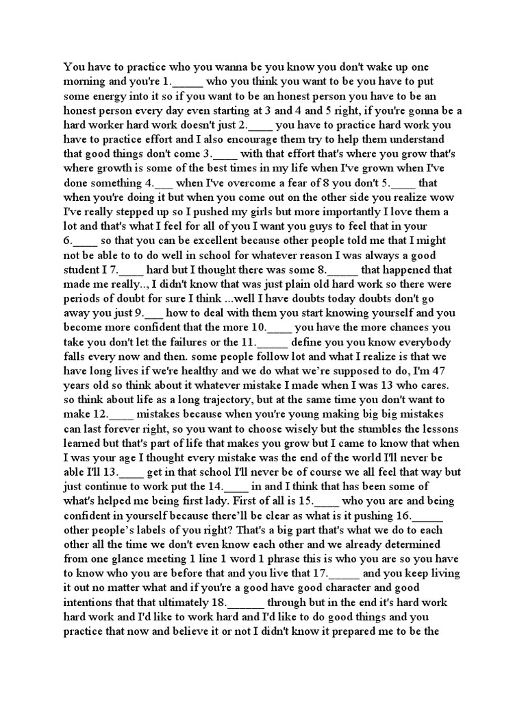 Michelle Obama's Speech | PDF