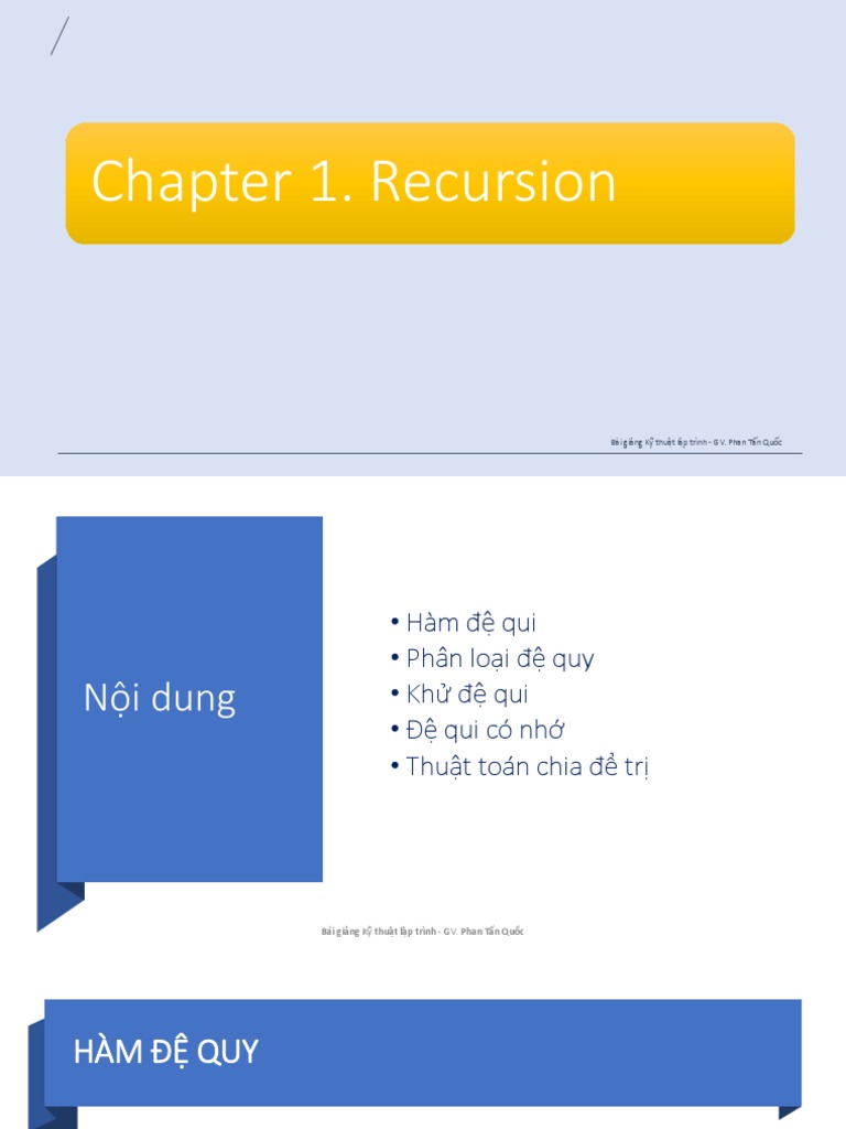 Chapter 1. Recursion | PDF
