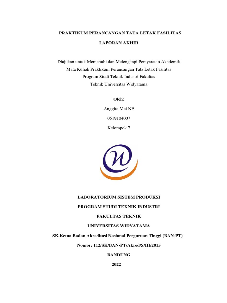 LAPORAN AKHIR PTI III - Kelompok 7 - Anggita Mei - 0519104007 (UAS) | PDF