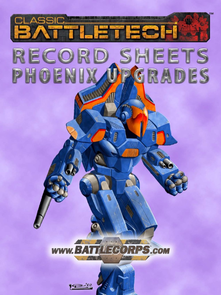 BattleTech 10991 - Record Sheets - Phoenix Upgrades | PDF | Battle Tech | Gaming