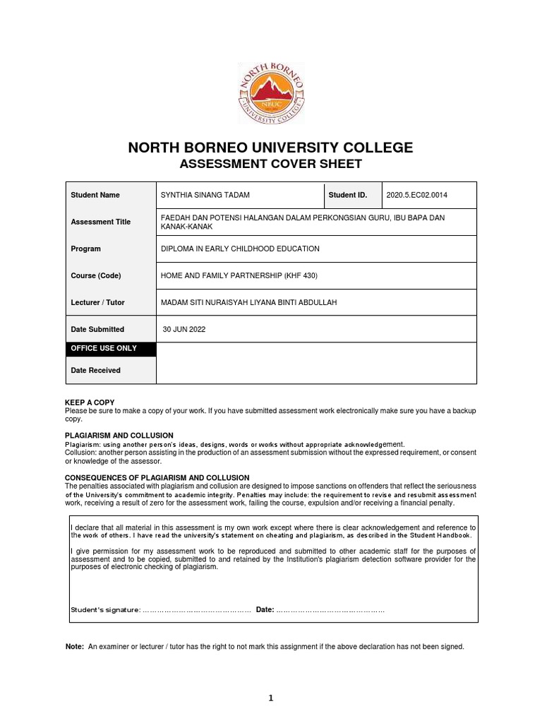 Assignment Individu | PDF | Plagiarism | Difference