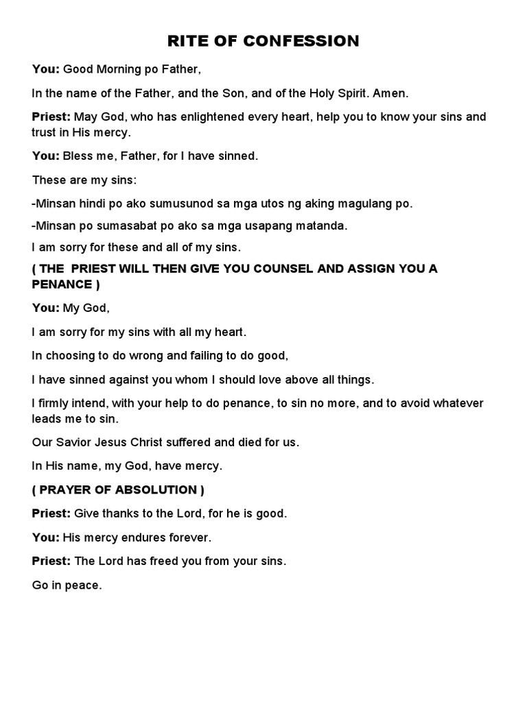 Rite of Confession | PDF