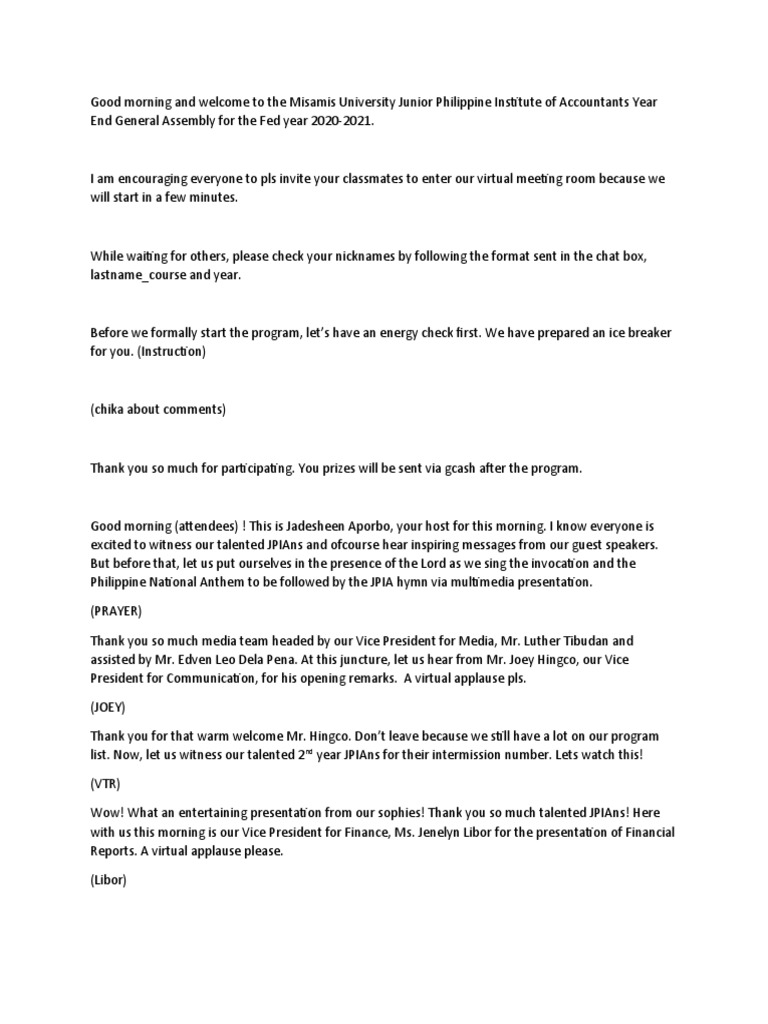 Assembly Script | PDF