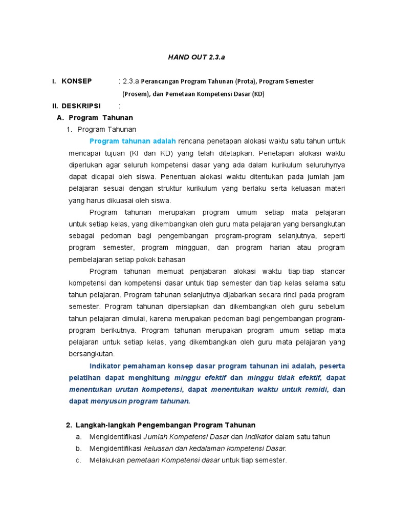 Prota, Prosem, Pemetaan KD PAI Dan Budi Pekerti | PDF