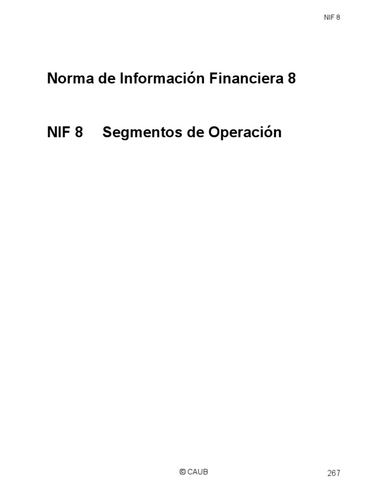 Norma de Informacion Financiera NIF 8 | PDF | normas internacionales de ...