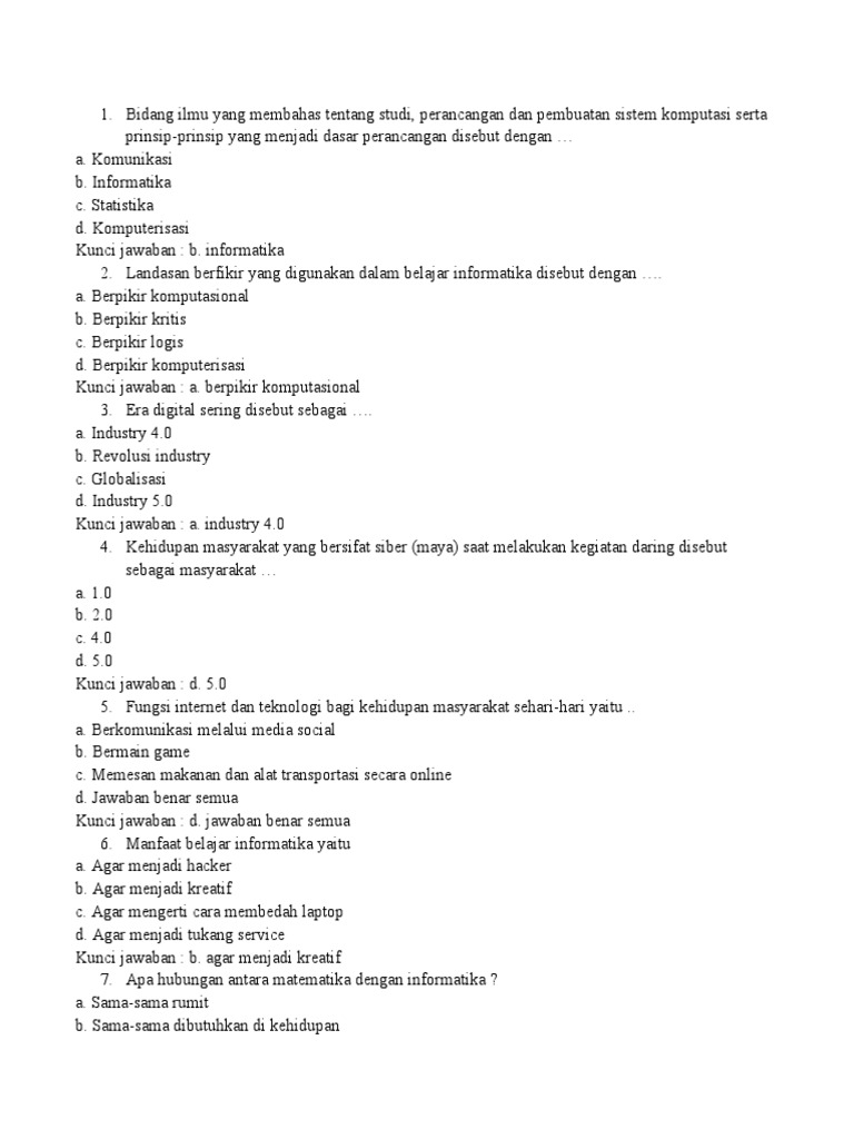 Soal Pas S1 Pdf