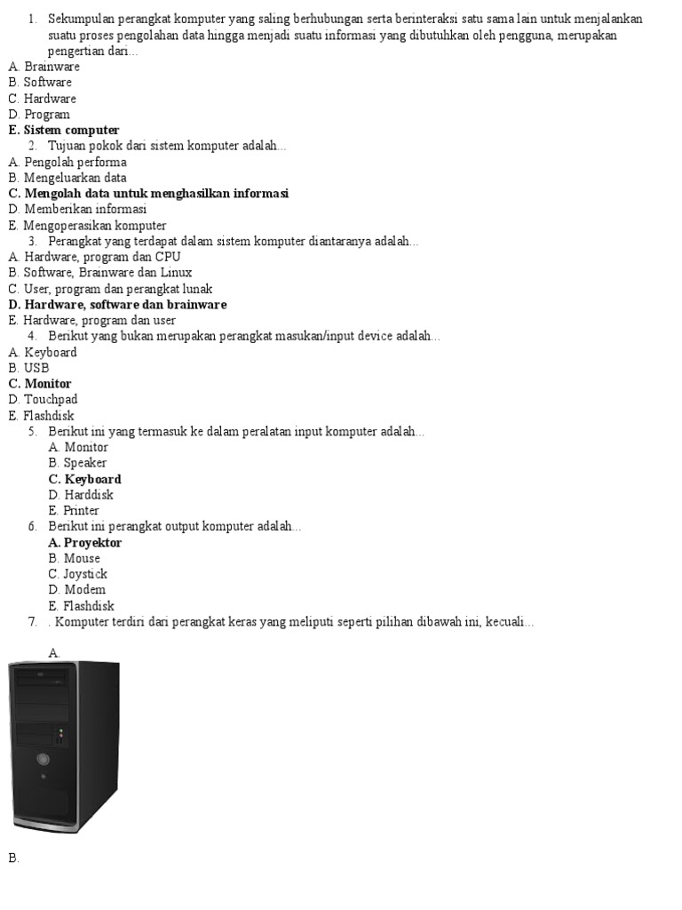 Soal Siskom Jadi | PDF