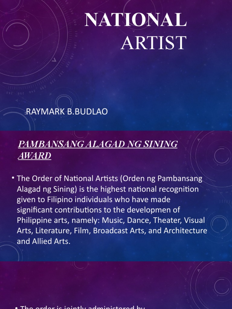 National: Artist | PDF | Philippines | The Arts