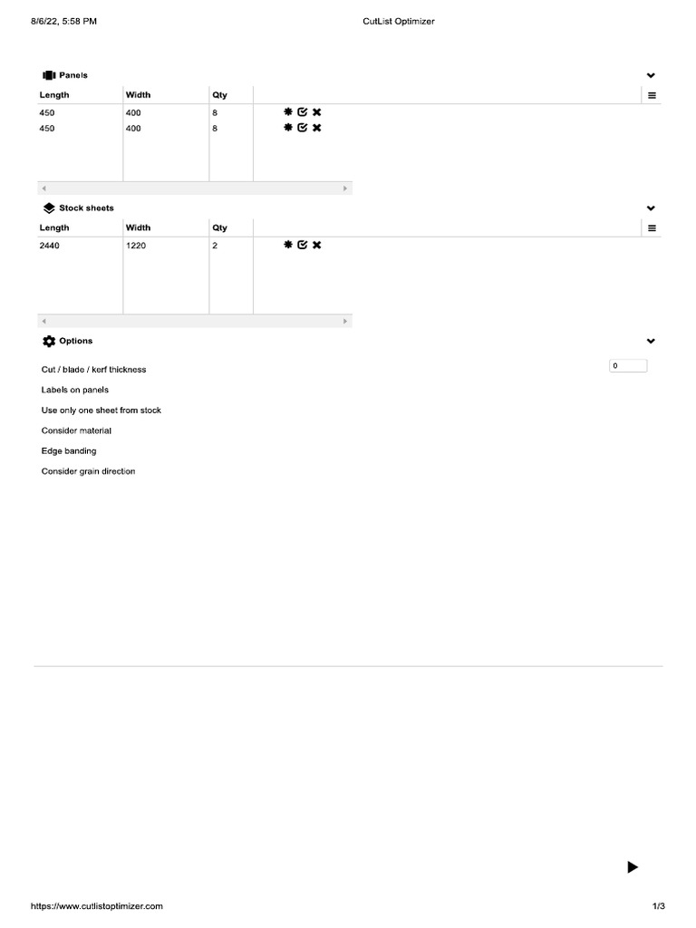 CutList Optimizer | PDF
