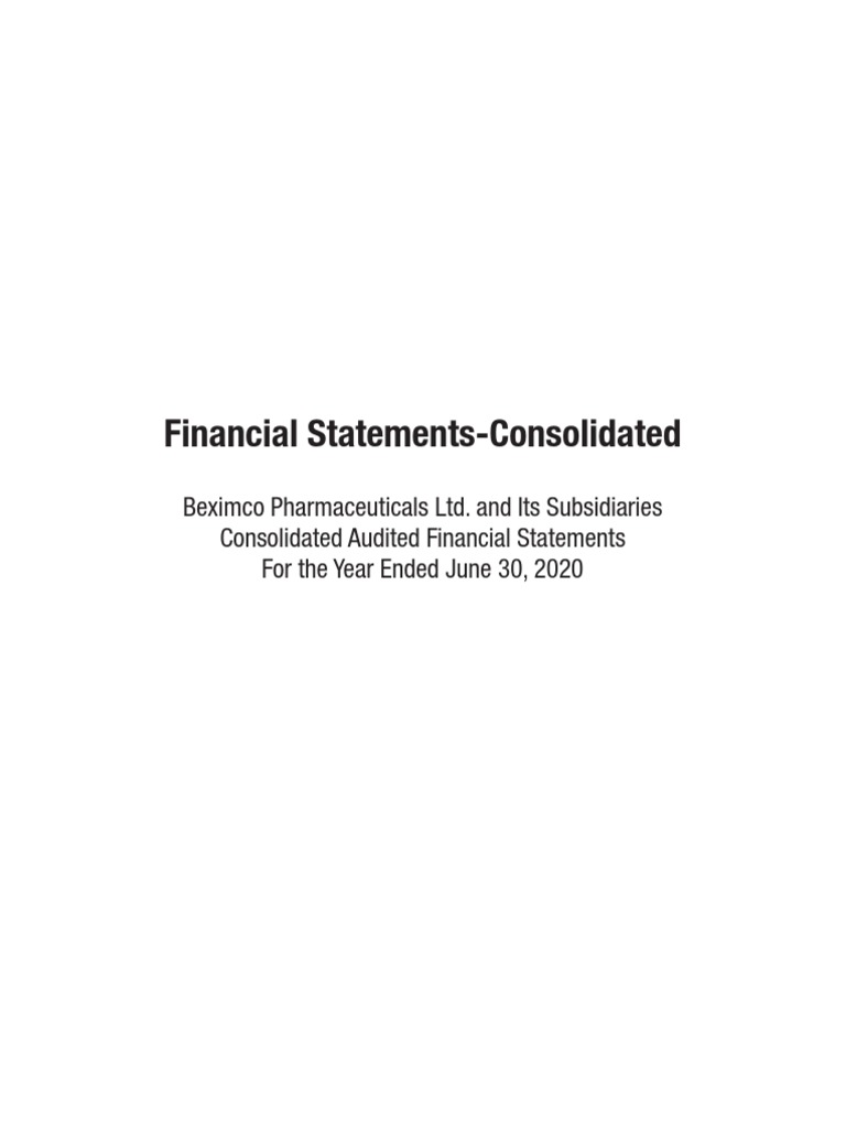 Beximco Pharmaceuticals 2020 Financial Audit | PDF