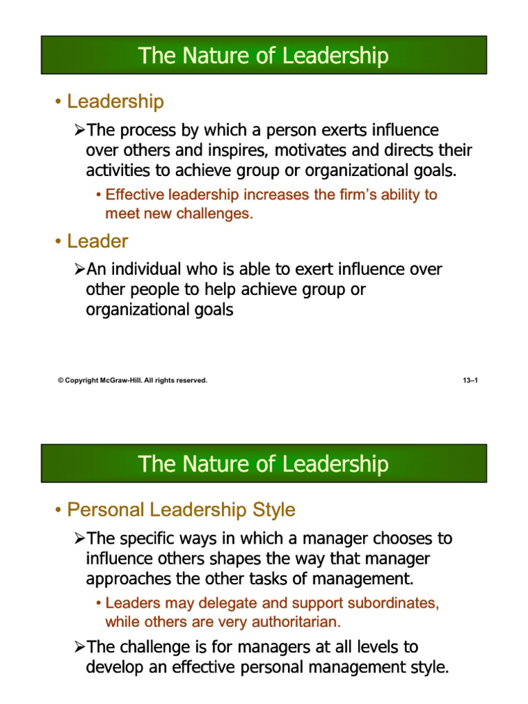 The Nature of Leadership The Nature of Leadership The Nature of ...