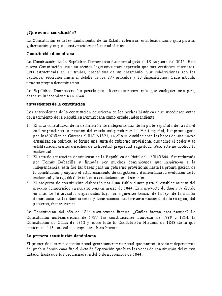 Constitución Dominicana Pdf Constitución República Dominicana