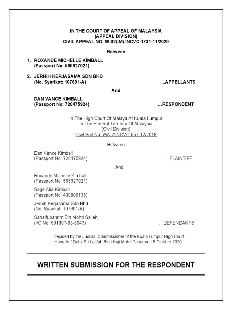 A136 - 055340 - Written Submission | PDF | Trust Law | Judgment (Law)