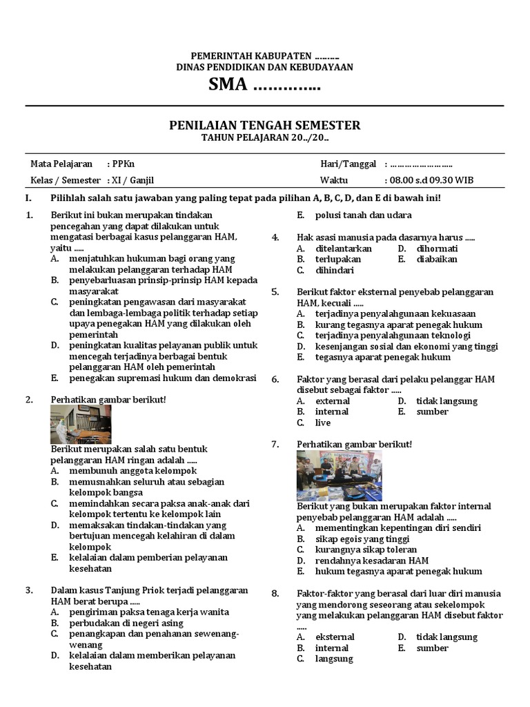 Soal & Jawaban PTS PKN XI - WWW - Kherysuryawan.id | PDF