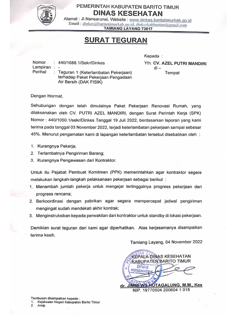 Surat Teguran | PDF