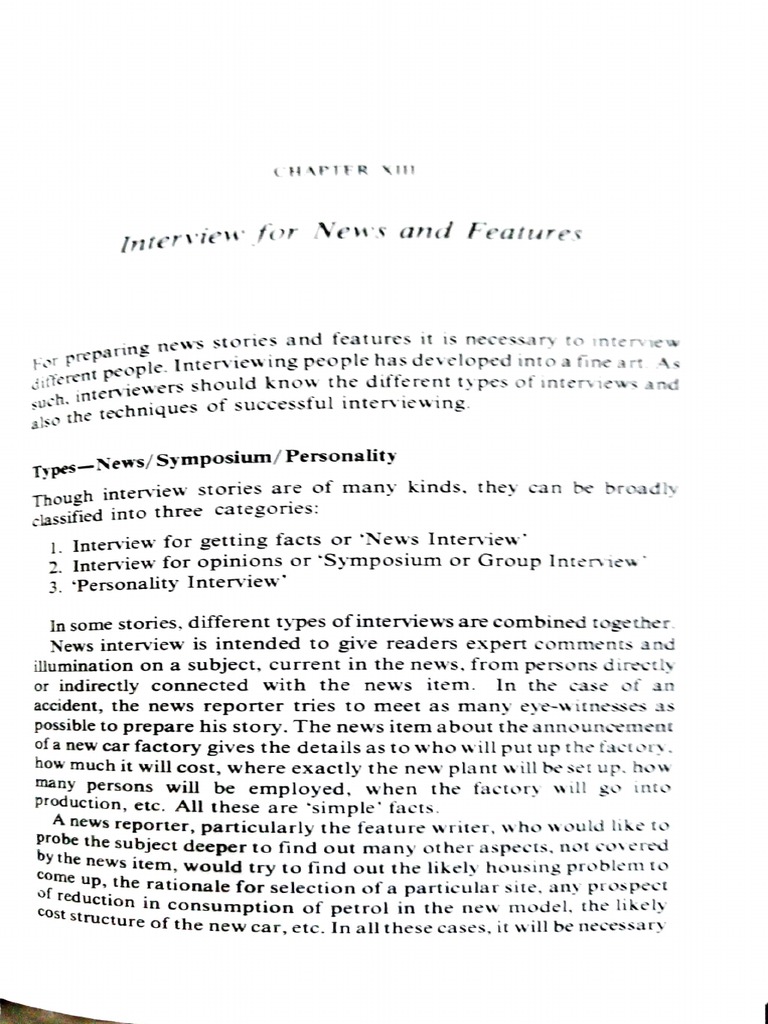 Interview | PDF | News | Newspapers