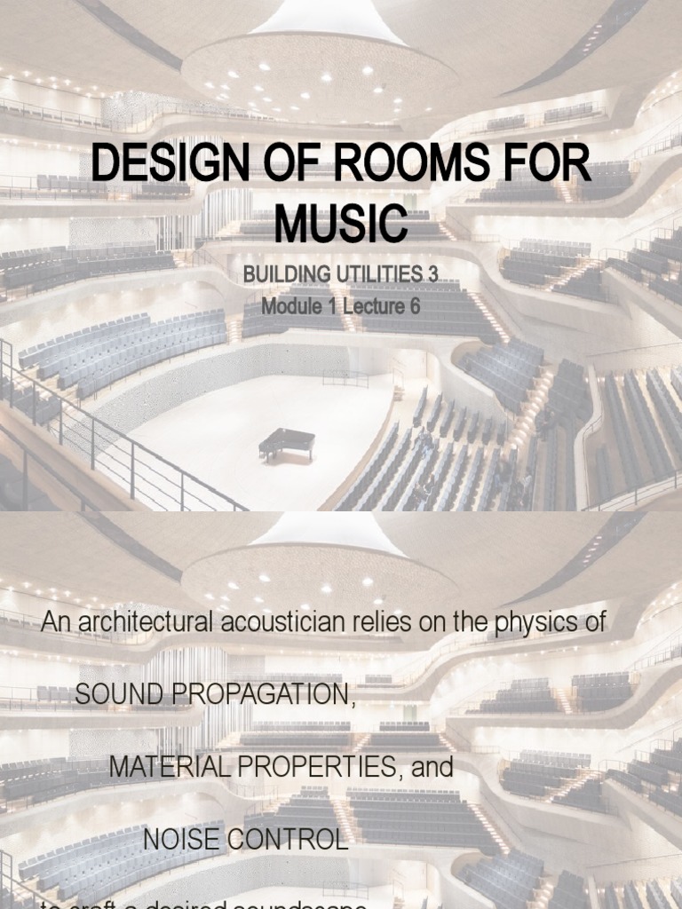 2021 Building Utilities 3 - Module 1 Lecture 6 Design of Rooms For ...