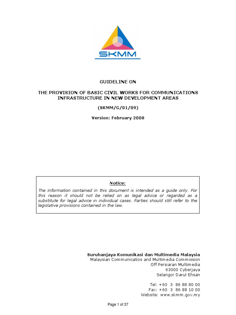 Guideline on the Provision of Basic Civil Works for Communications ...