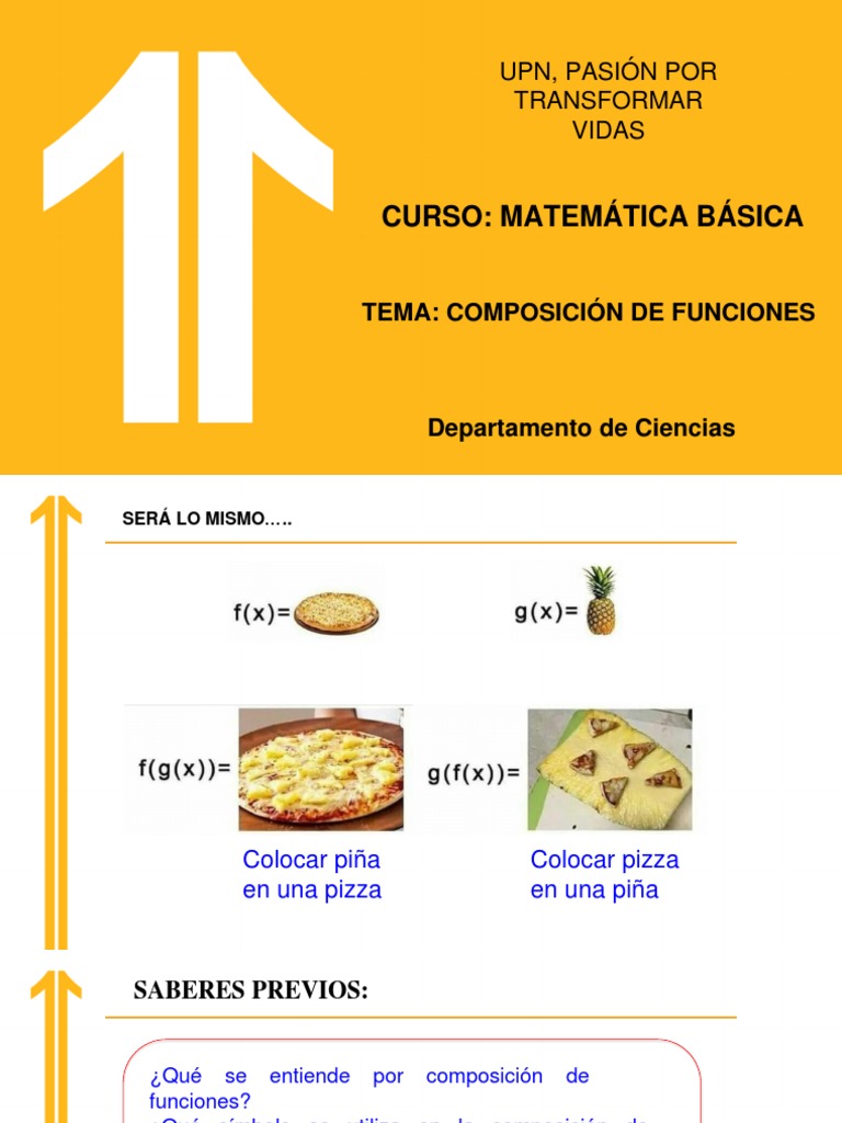 s4.1 - PPT Composición de Funciones | PDF | Función (Matemáticas) | Matemáticas