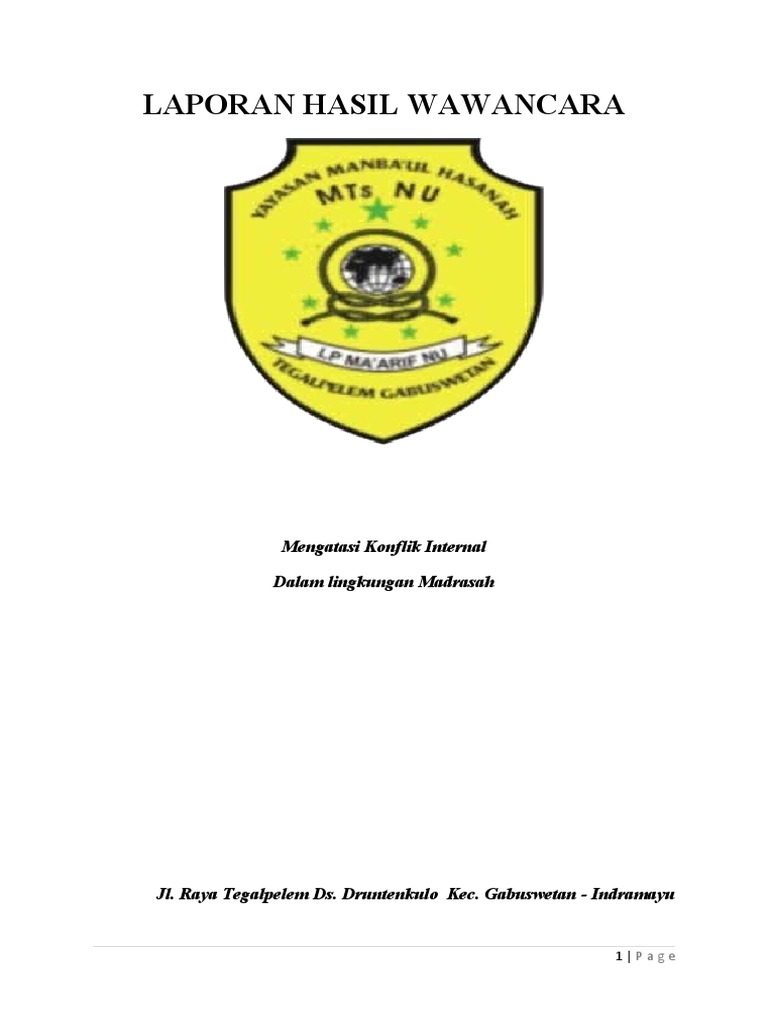 Contoh Laporan Wawancara | PDF