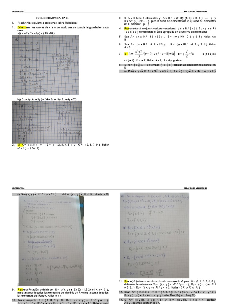UCV-semana 11 - Relacio-Funci (2022-2) - 1 | PDF