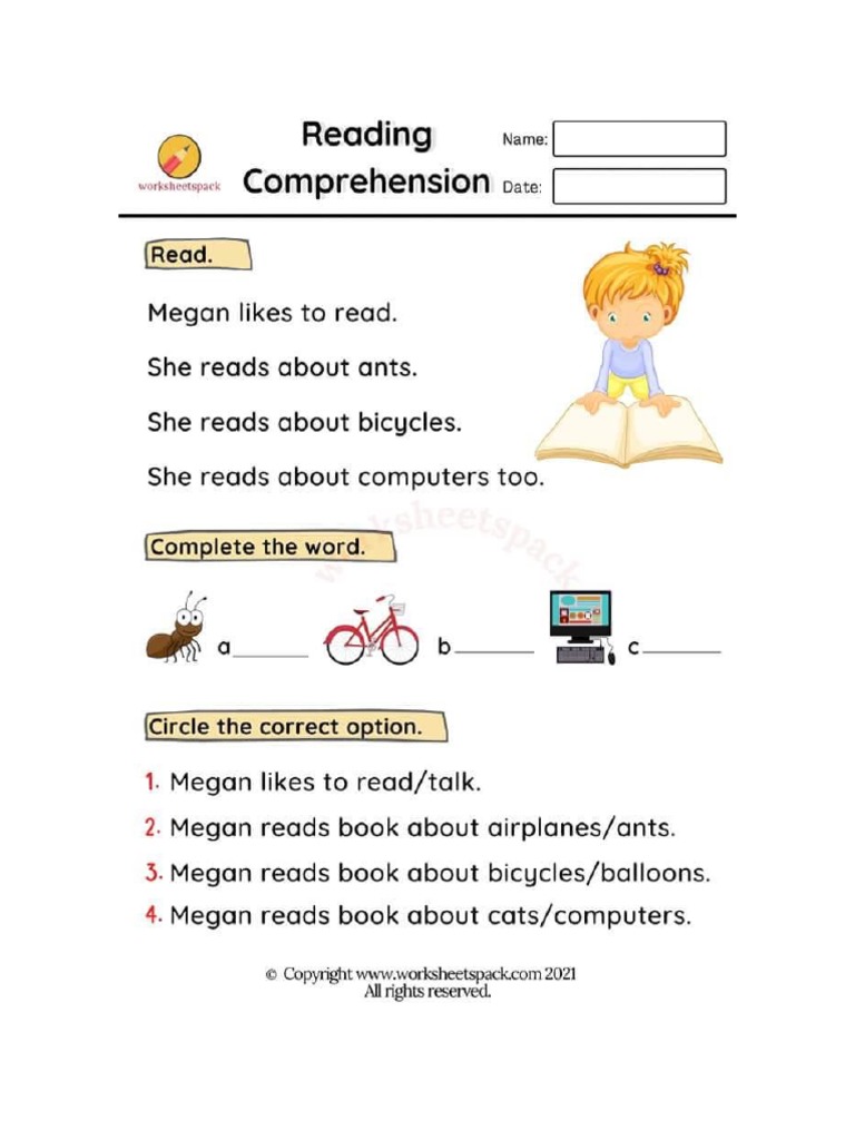 Reading Comprehension 1 Exercise | PDF