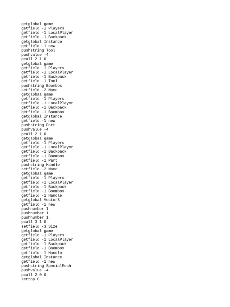 Roblox Boombox Tool Script Guide | PDF