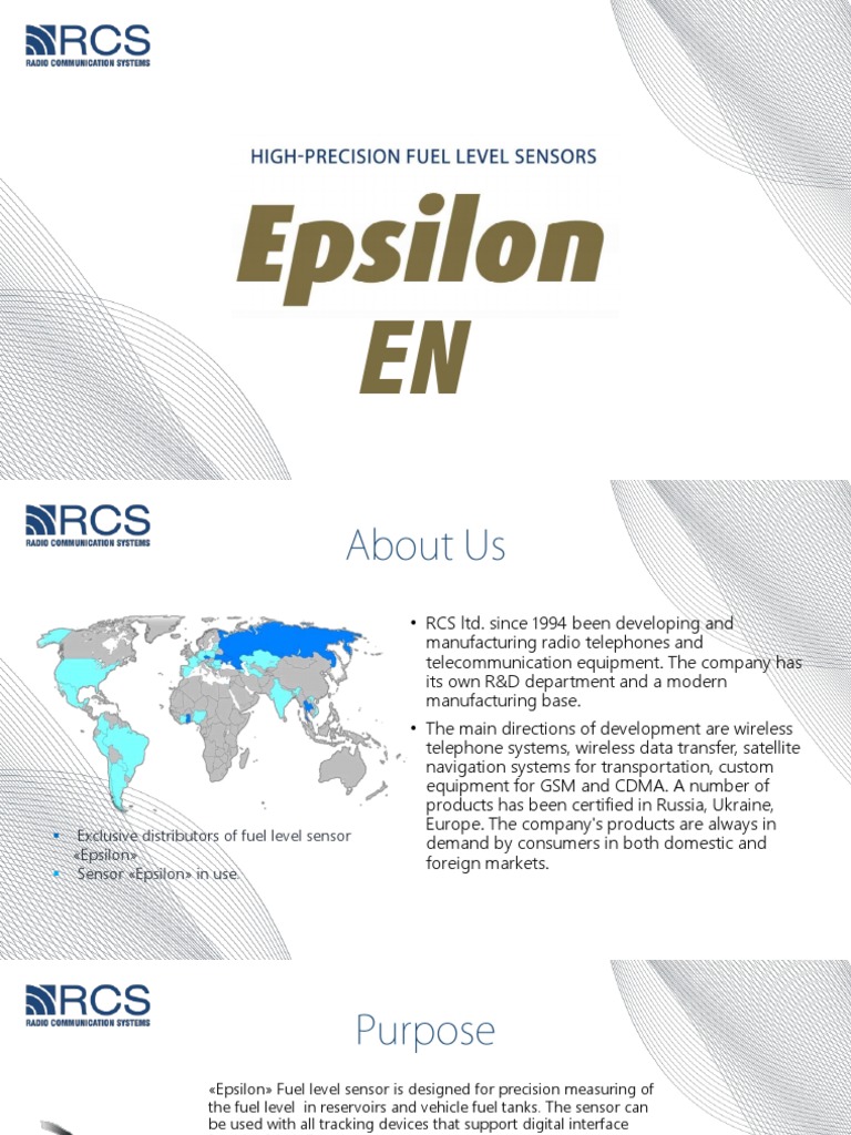 Presentation Epsilon EN - Prices2020 | PDF | Sensor | Global ...