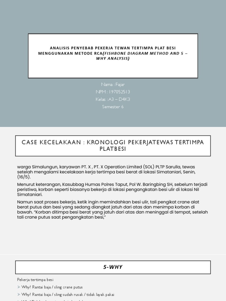 Tugas VI Analisis Menggunakan Metode RCA | PDF